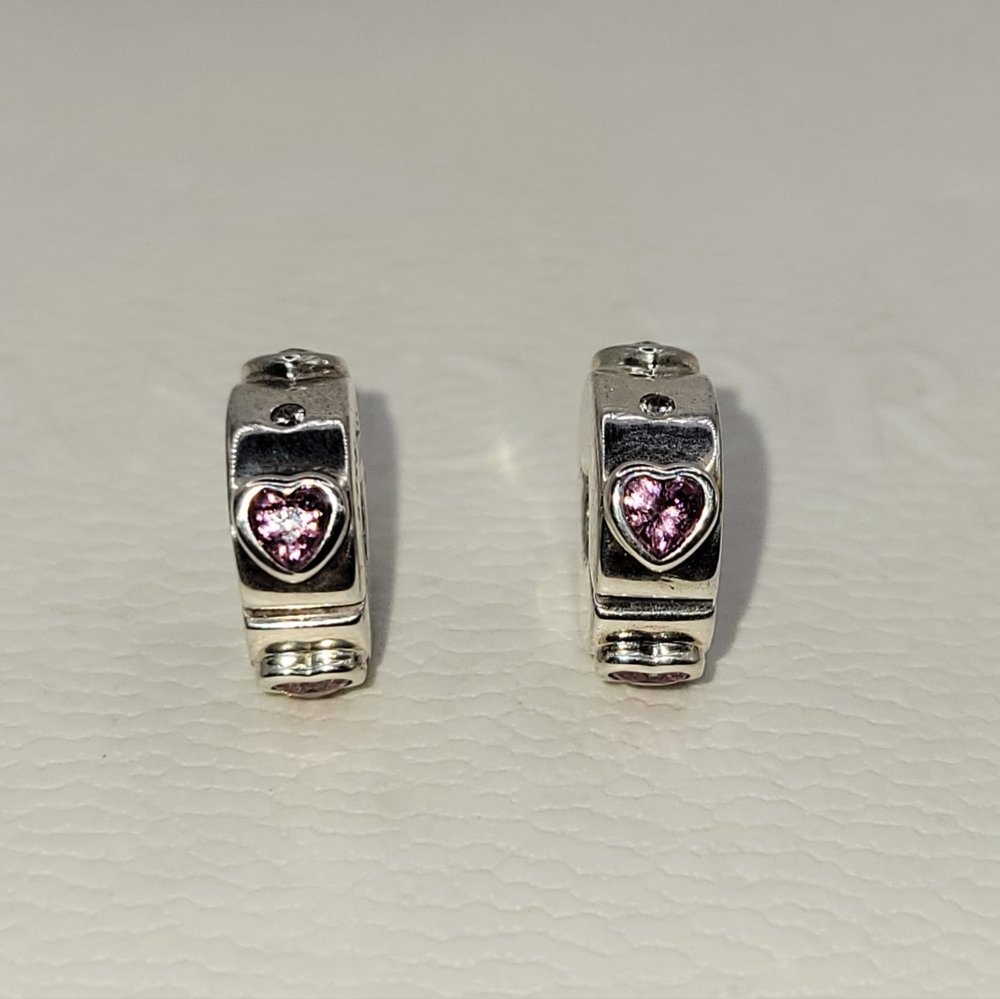 Authentic Pandora Love Clips - Gem